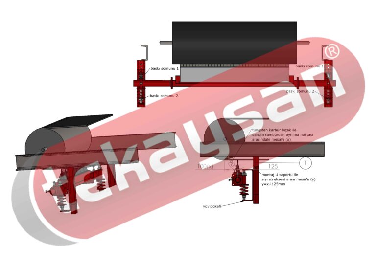 Secondary Scrapers - Tekaysan Konveyor Bant Sıyırıcı Sistemleri